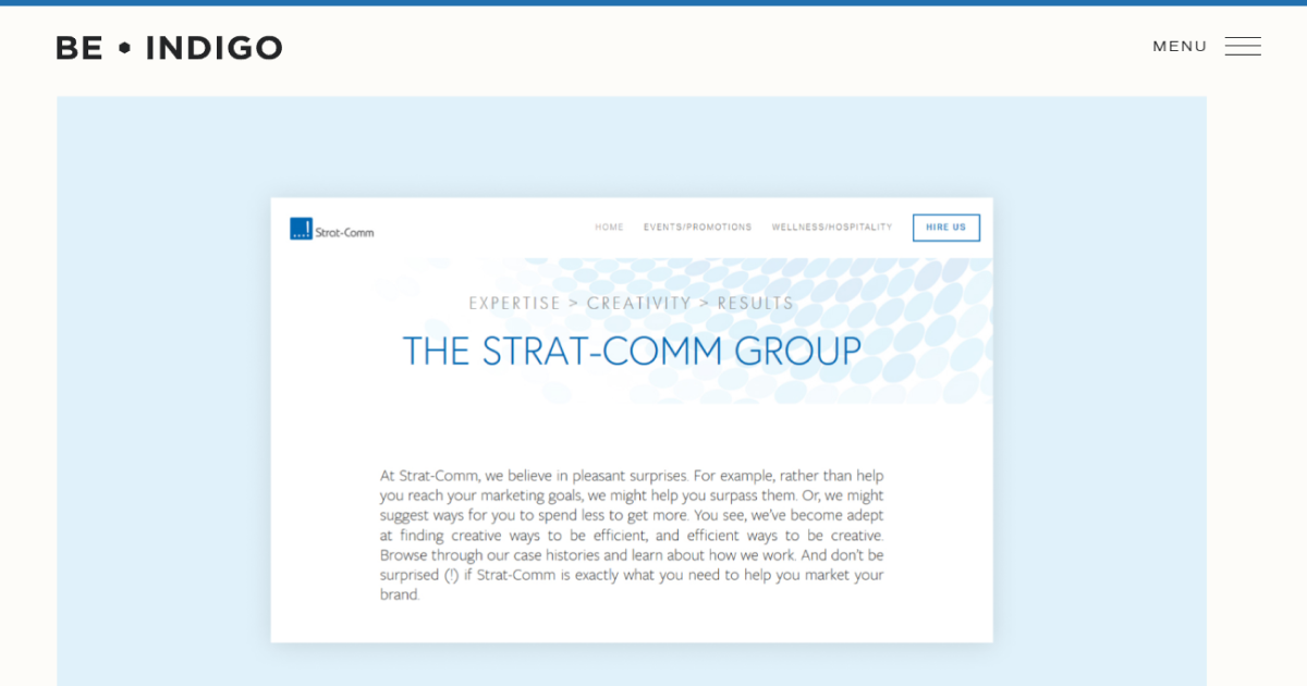 Be Indigo | The Strat-Comm Group Case Study