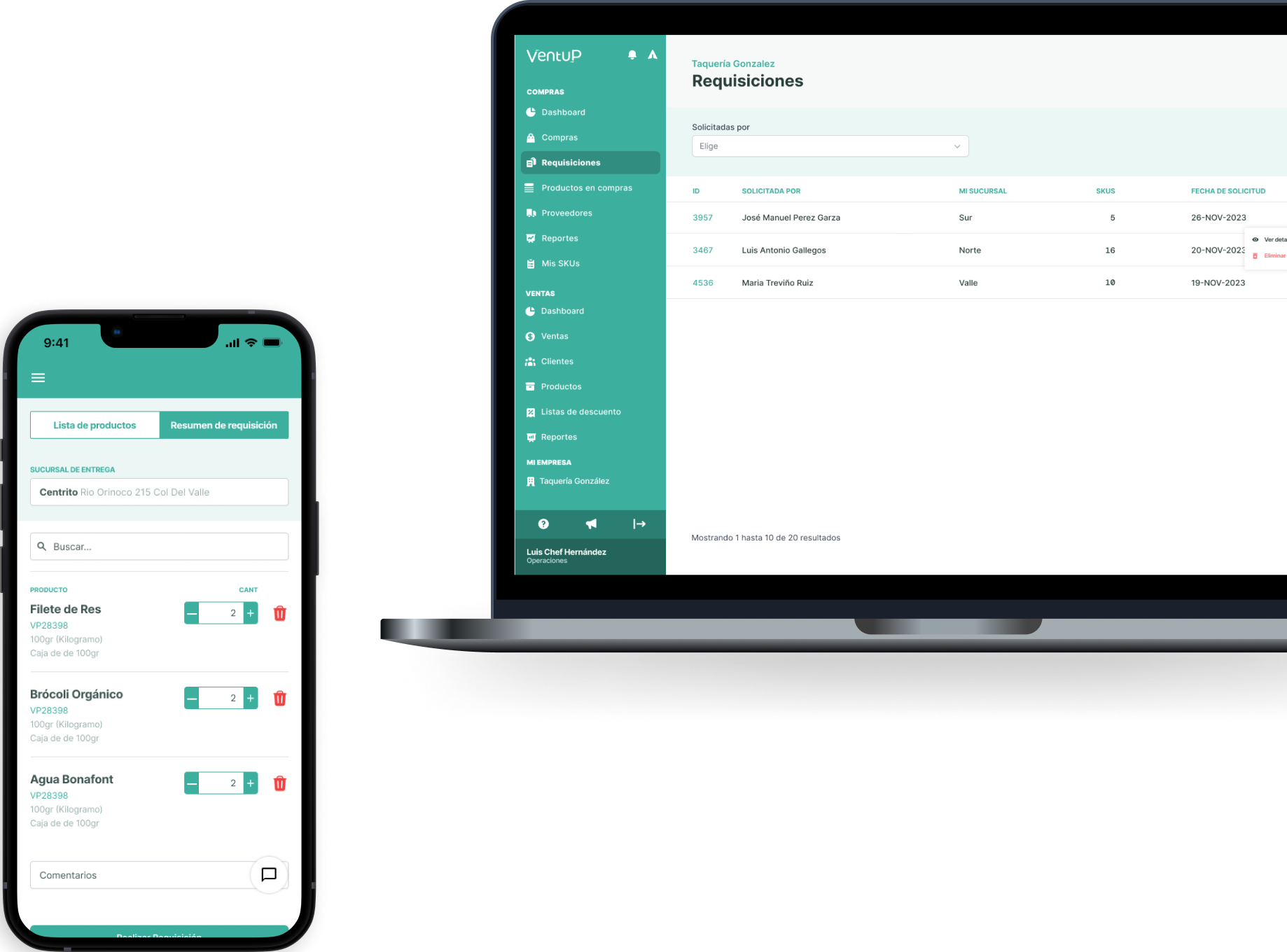 Requisiciones - Ventup