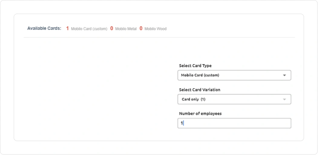 Mobilo | For personal cardholders - Design Phase