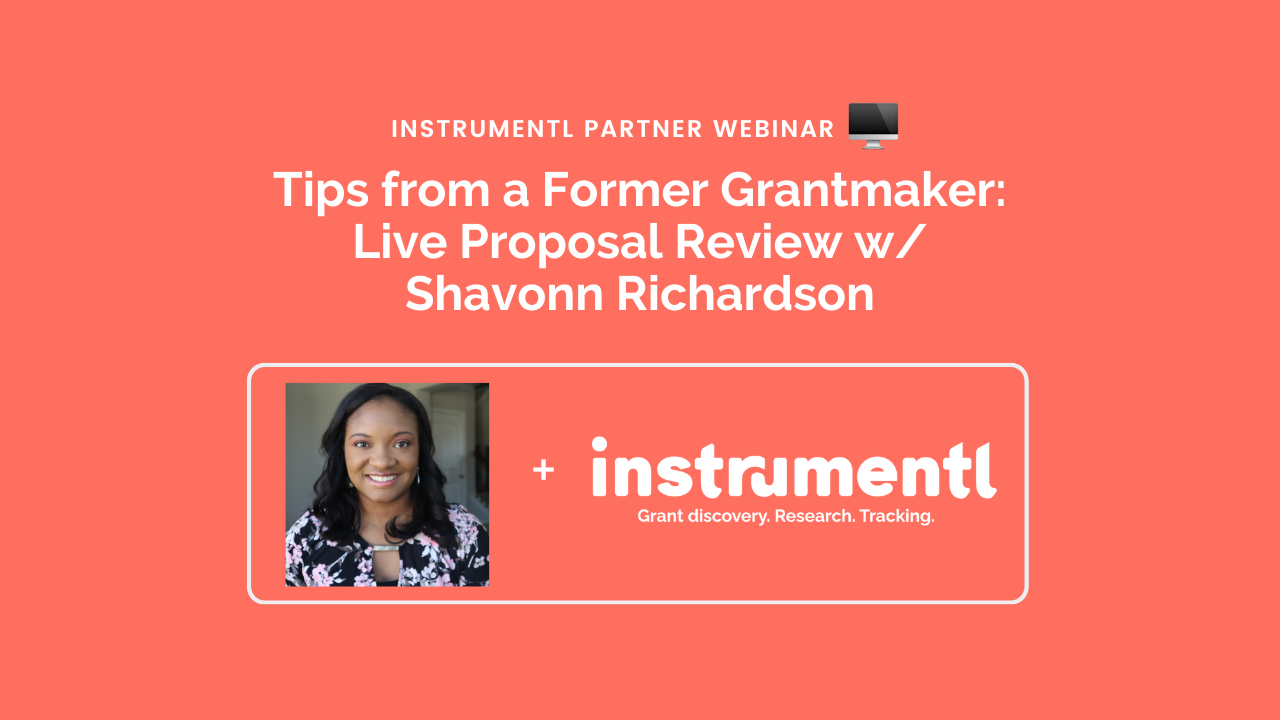 Tips from a Former Grantmaker: Live Proposal Review w/ Shavonn ...