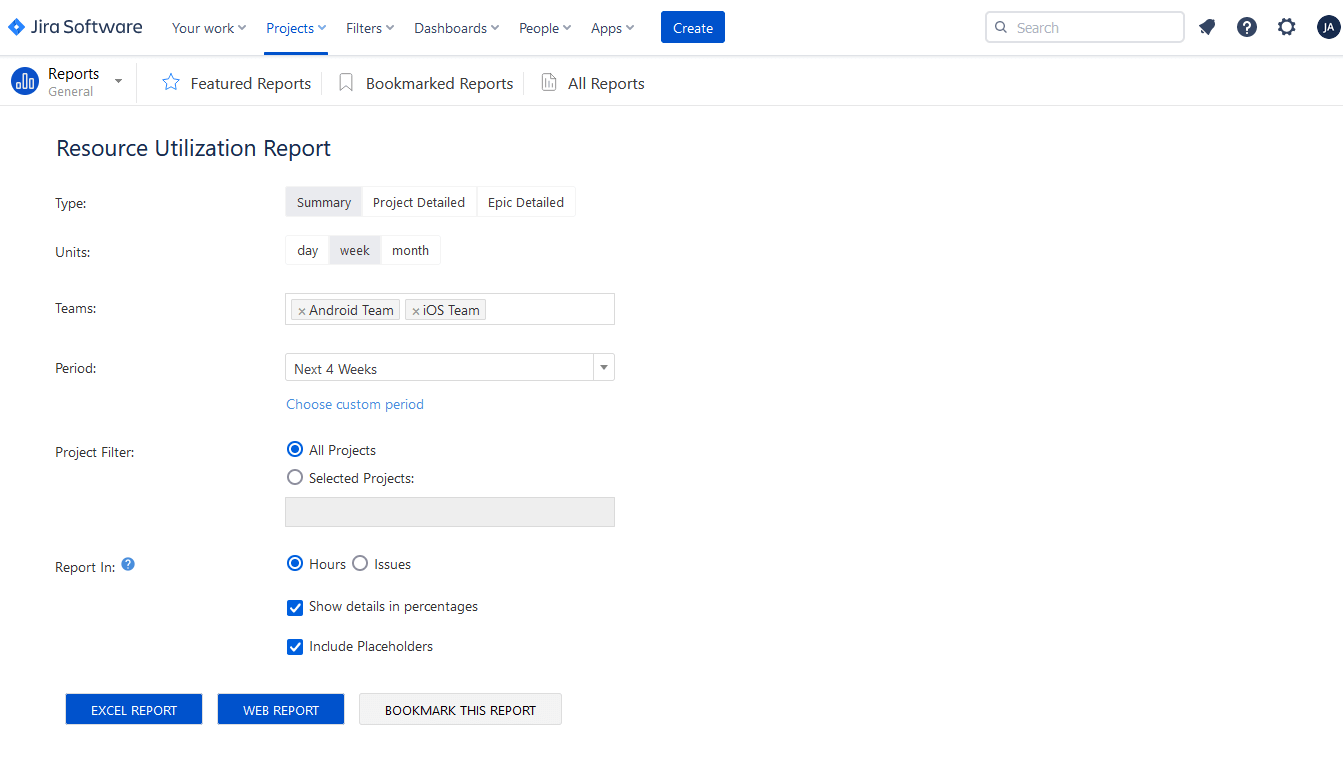 Resource Utilization Report, How to create Resource Utilization in Jira ...