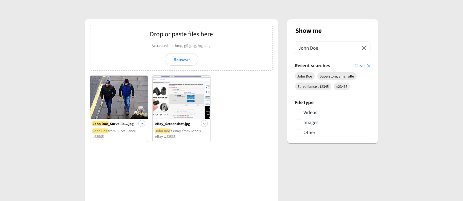 What's New - Investigate: Search and filter evidence locker