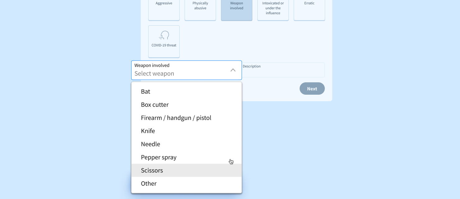 Whats New See Dropdown Options For All Behaviour Types 