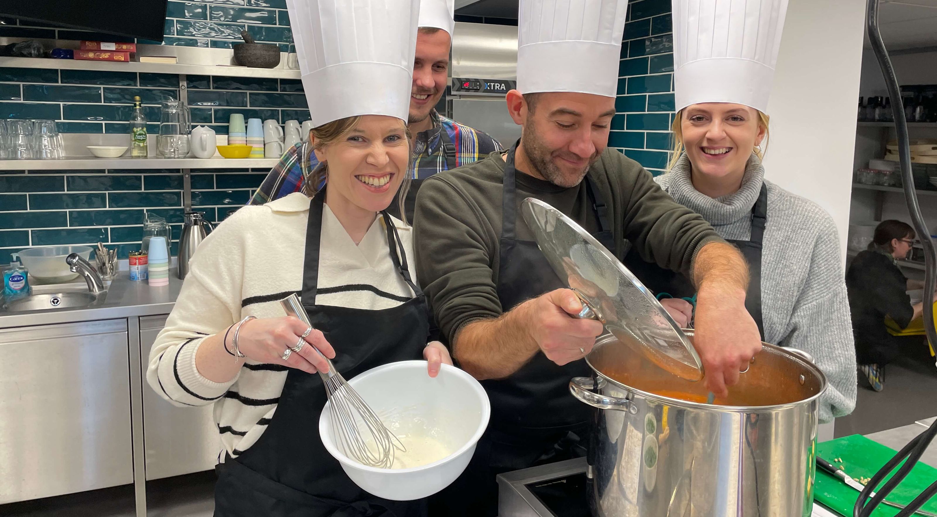 Cooking-based team building events that support a community I Cook for Good