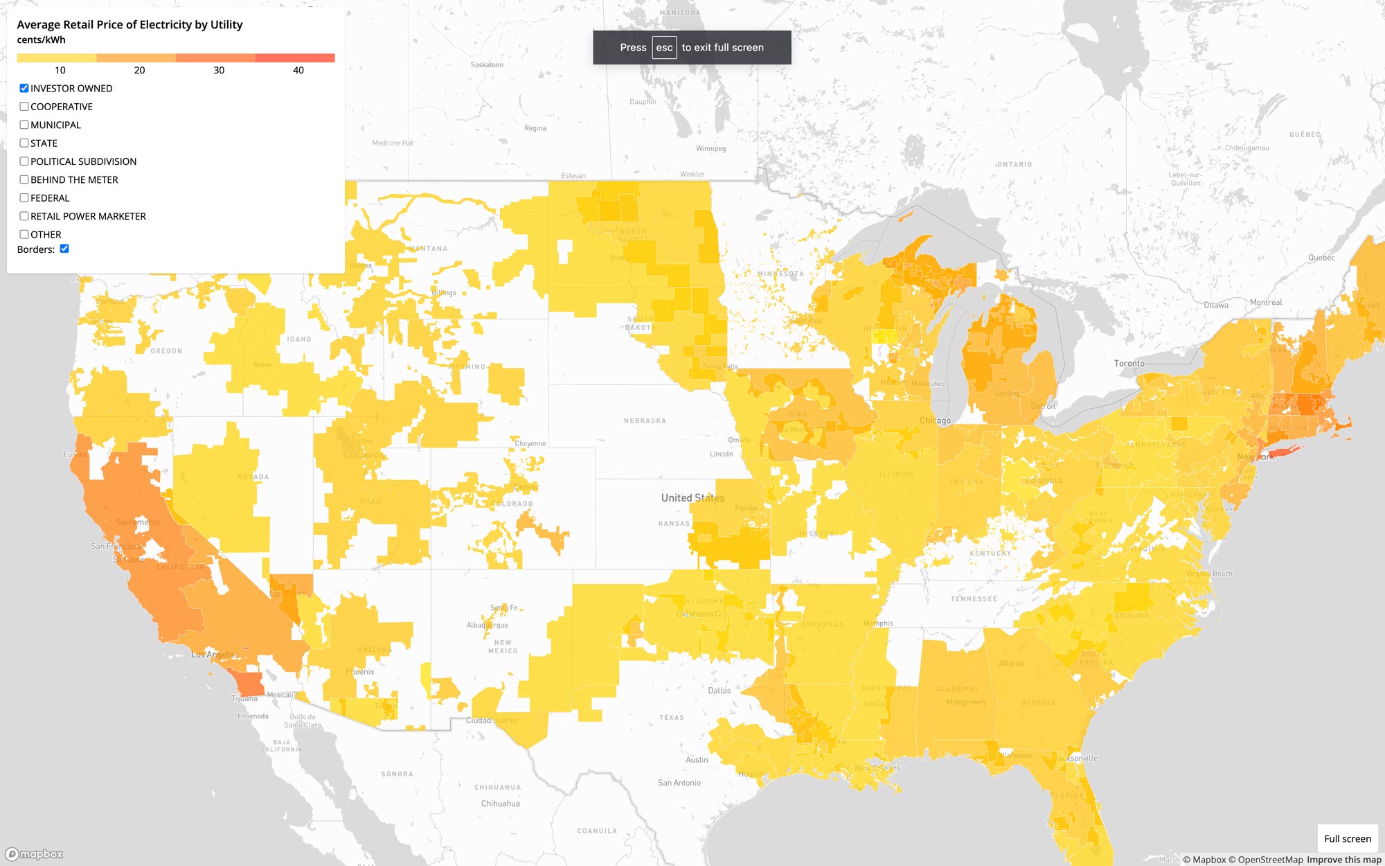Map: Retail Electricity Price by Utility | DG+