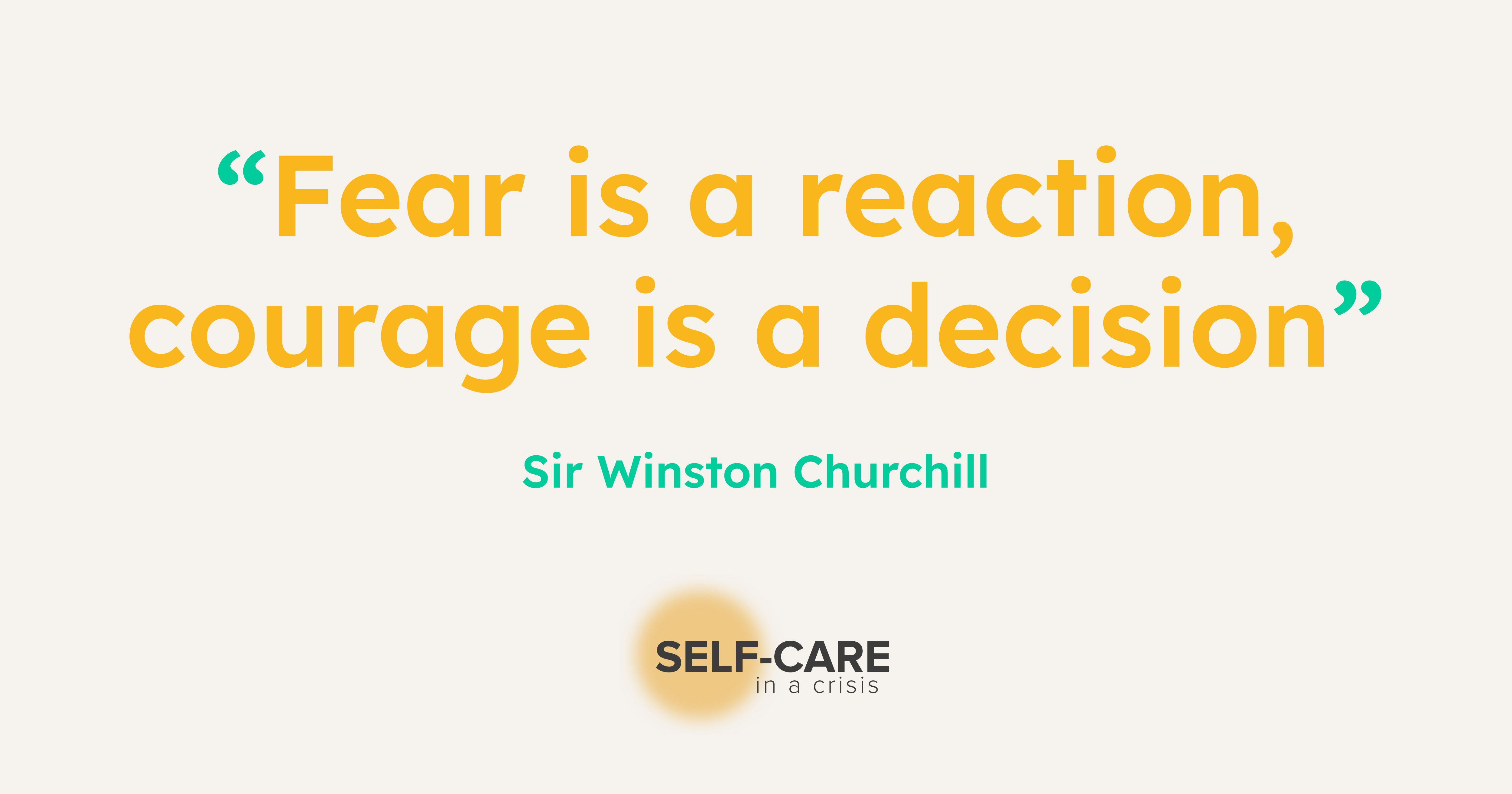 Finding the courage in fear