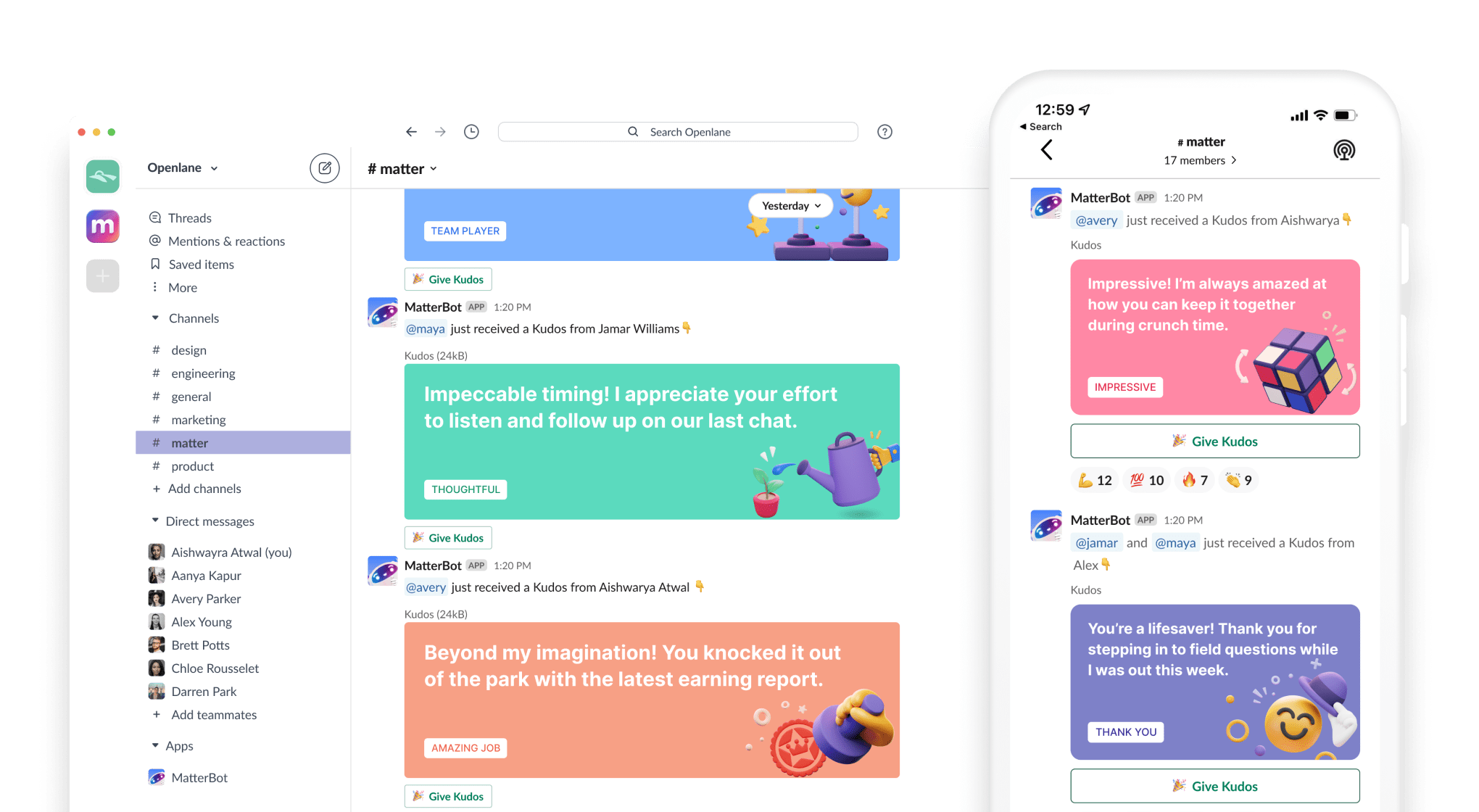 Matter: Create Team Recognition with Feedback Friday