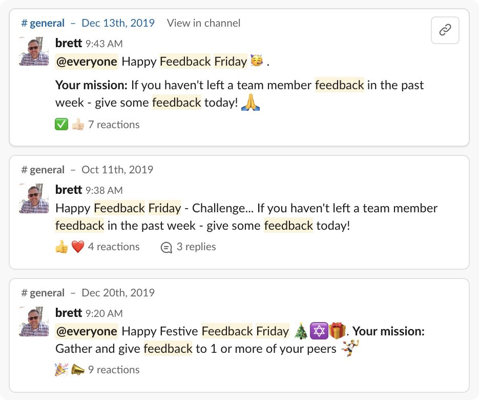 Introducing #FeedbackFriday
