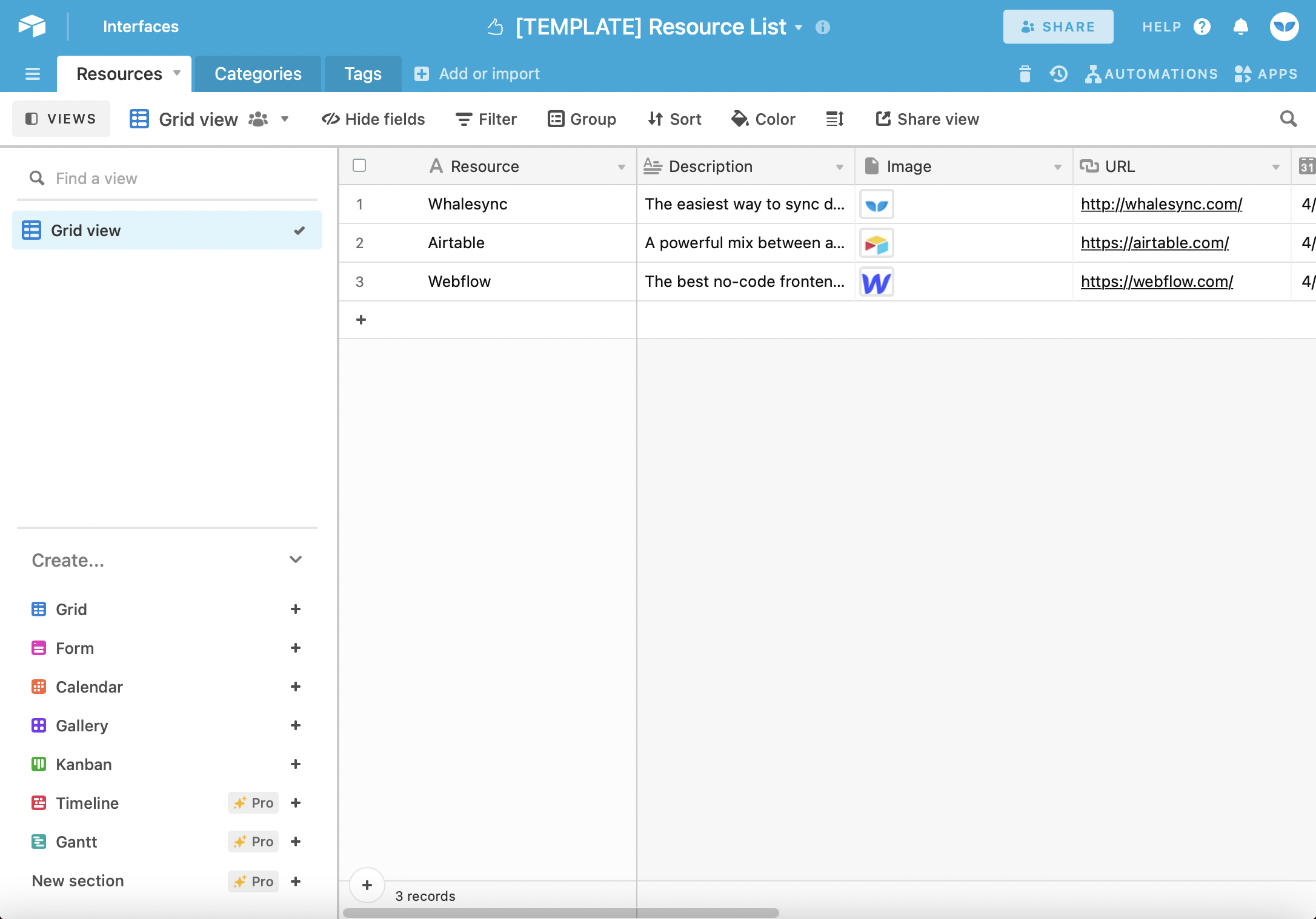 How to Build a No-Code Resource List