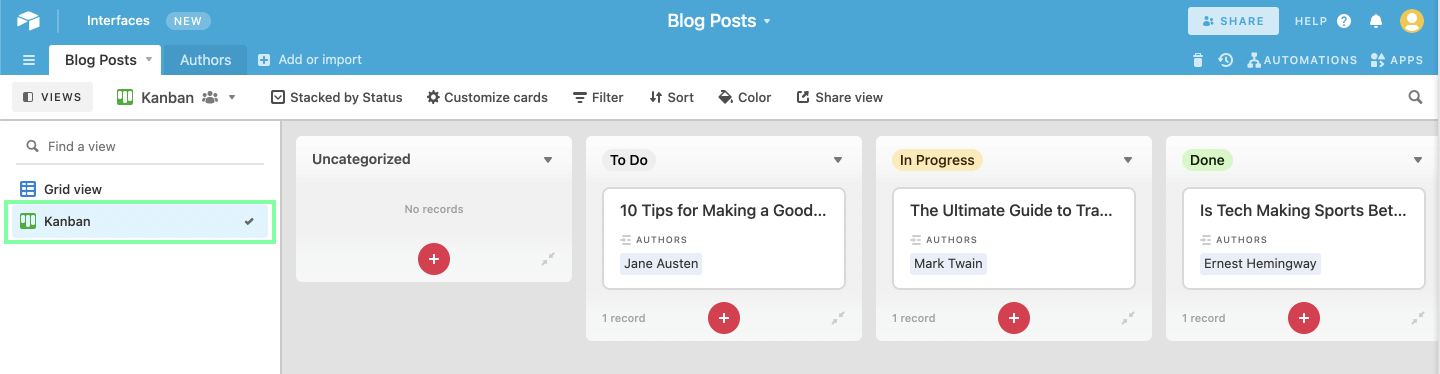 Airtable for Bloggers