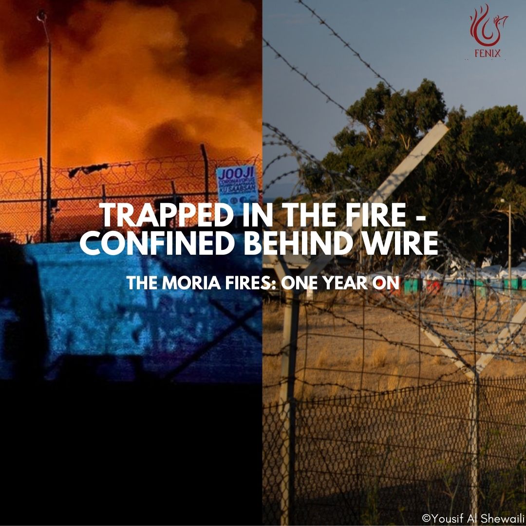 TRAPPED IN THE FIRE - CONFINED BEHIND WIRE