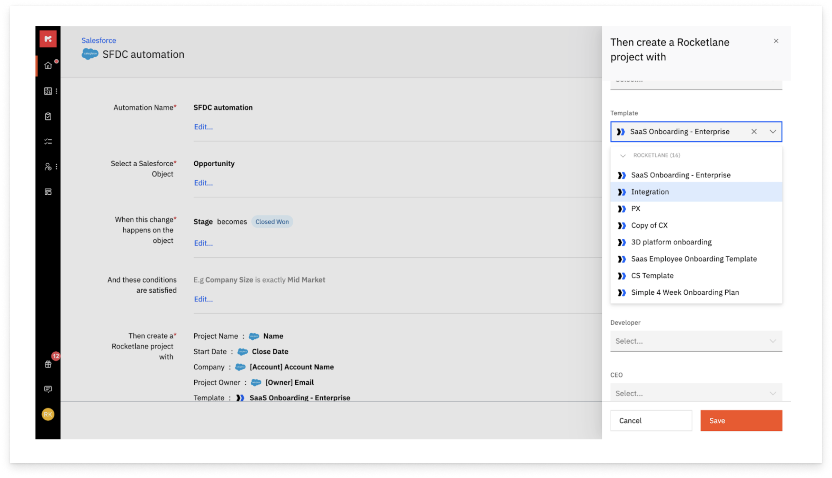 Rocketlane-Salesforce for smooth customer onboarding