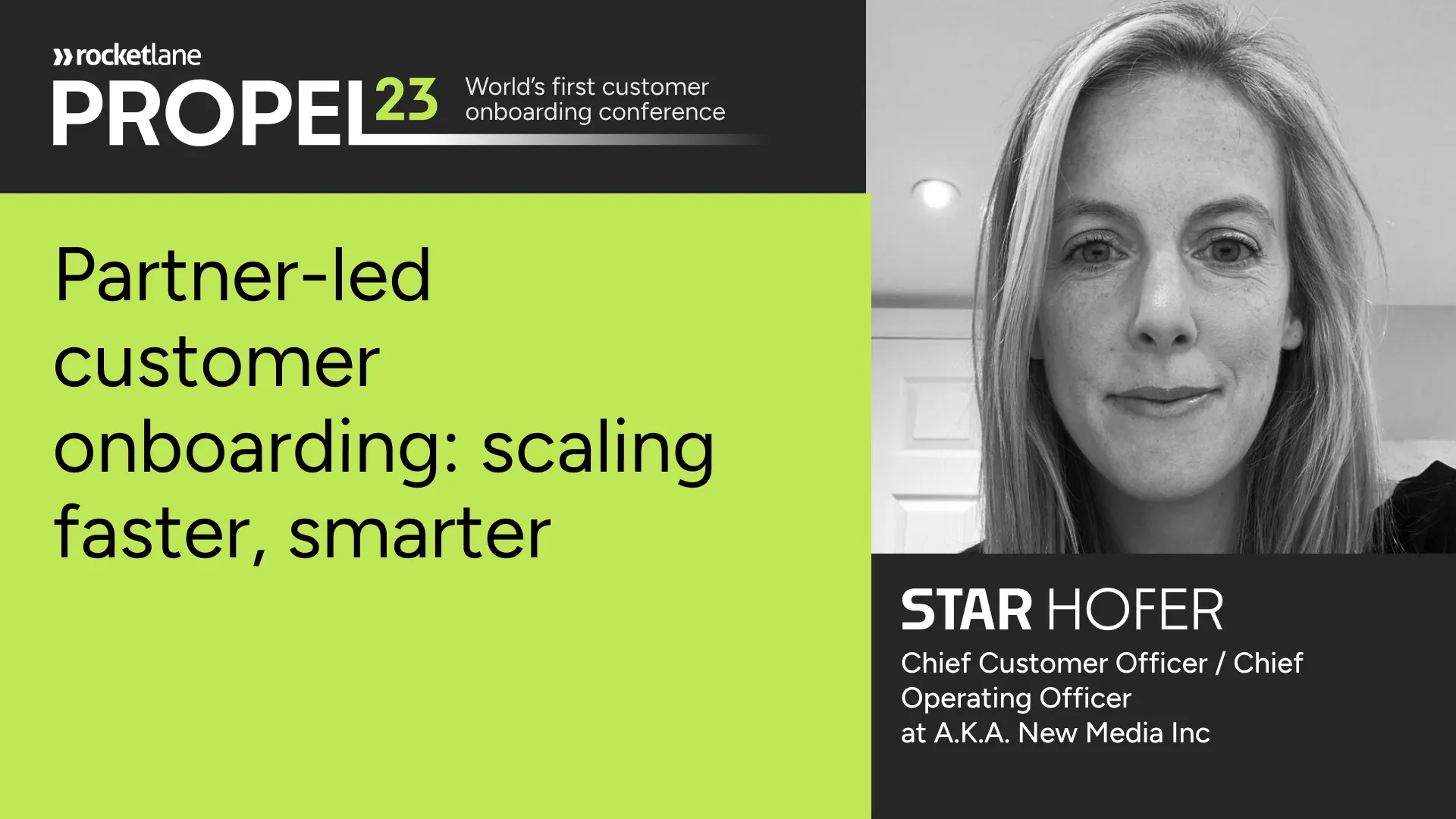 Partner-led customer onboarding | Star Hofer | Propel23