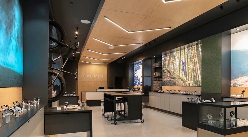 Triad provides a new branded store experience for Garmin. - Triad MFG