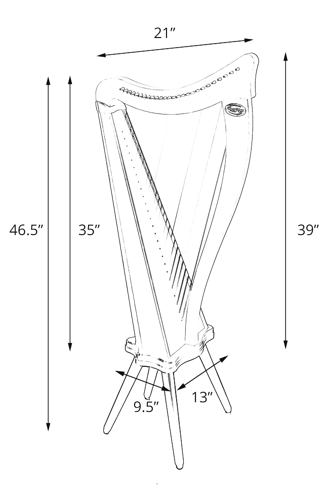 Ravenna 26 Lever Harp | Dusty Strings