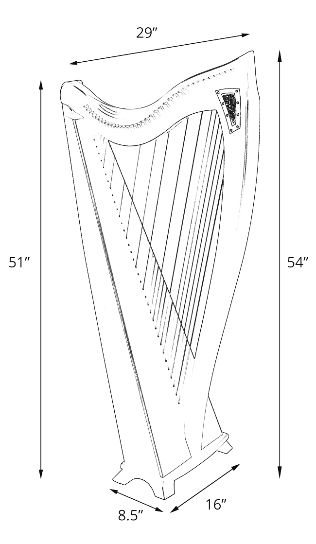 FH36H Lever Harp | Dusty Strings