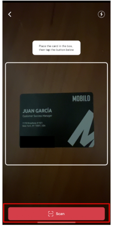 How to Use the Business Card Scanner