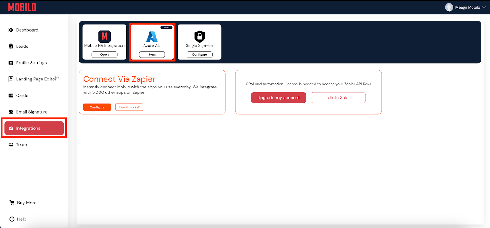 Mobilo | Support articles - Microsoft Azure Integration