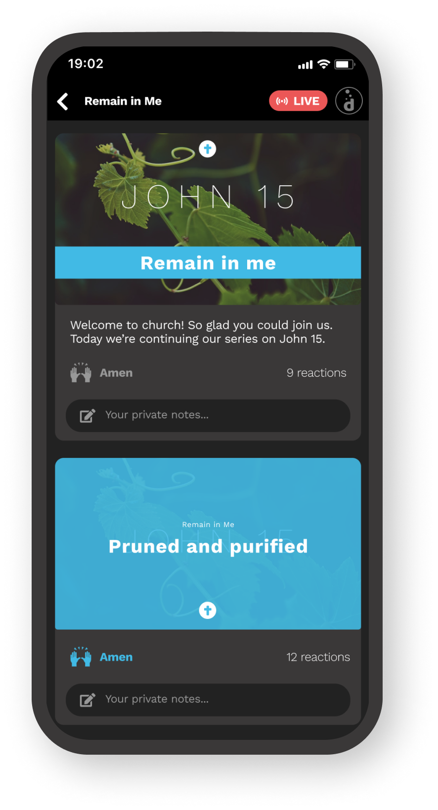 Hybrid event software for churches - Deepen