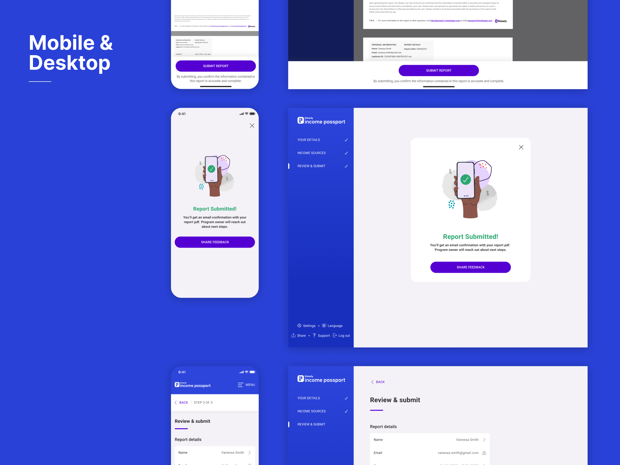 Income Verfication and Reporting Web App for Steady
