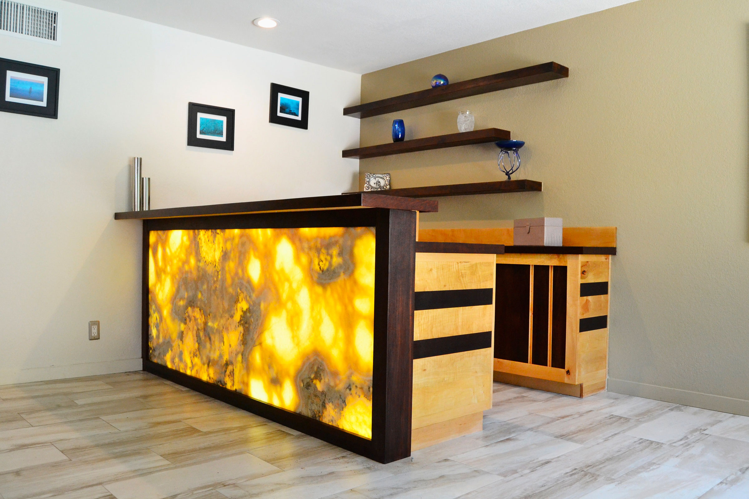 Backlit Onyx Bar