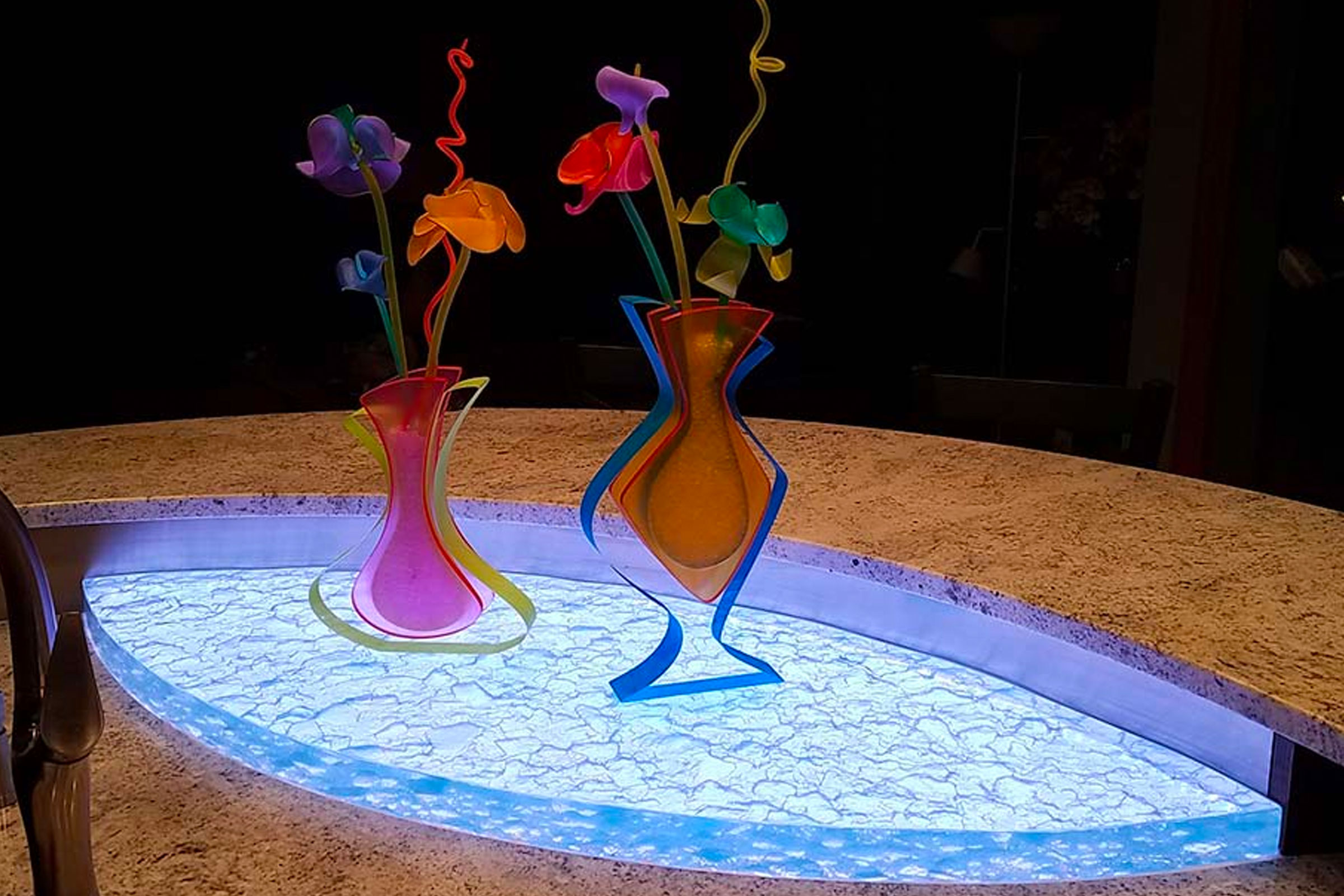 Backlit Glass Feature