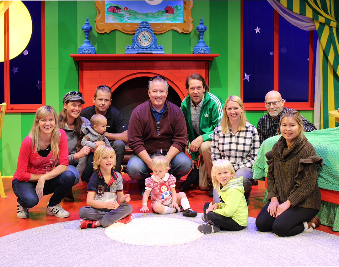 Evo-Lite Team Visits Stage Set of Goodnight Moon