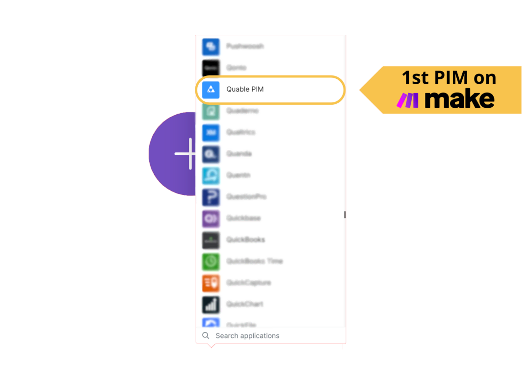App Store Quable: our app ecosystem connected to the PIM
