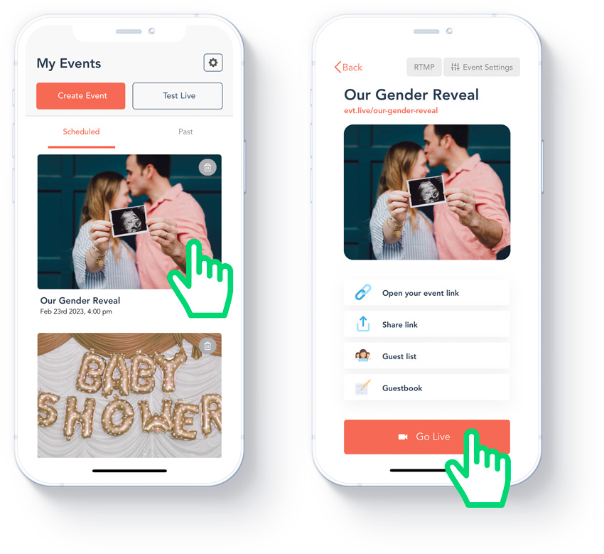 How to Go Live at the Event - EventLive