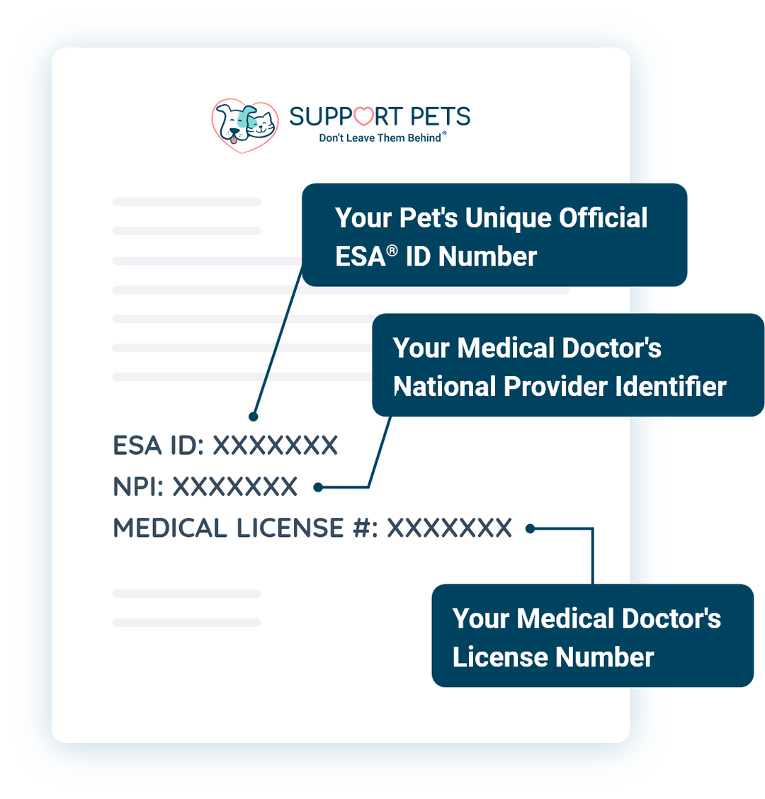 Support Pets - The Official ESA®