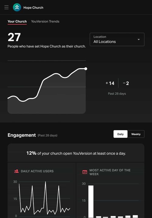 Your Church. Now in the Bible App.