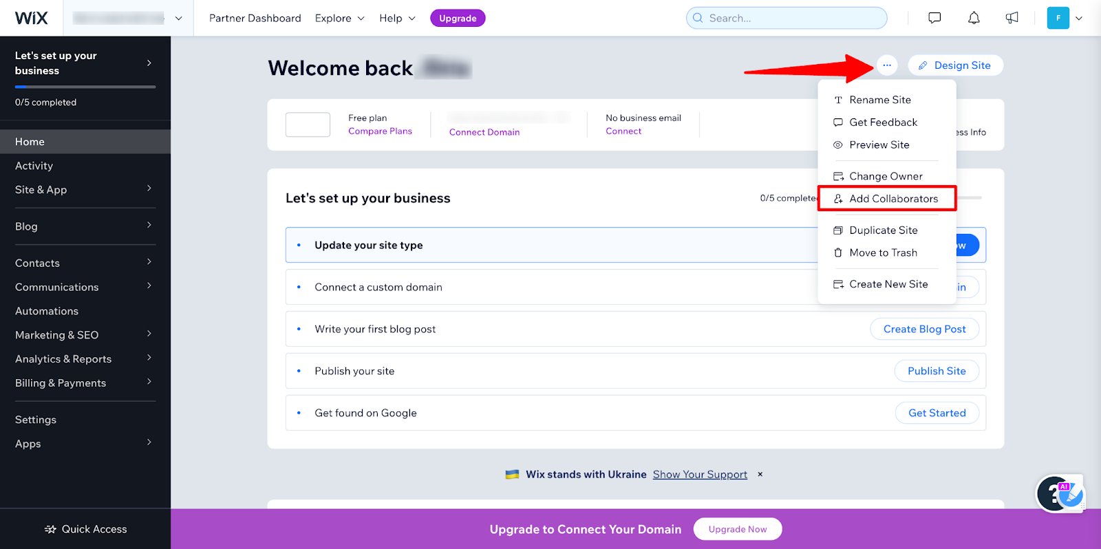 How to Request Access to Wix