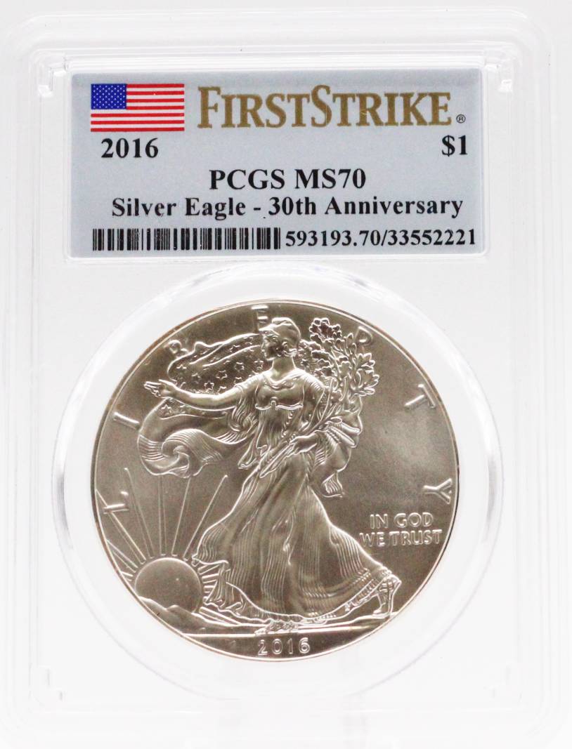 2016 PCGS MS70 Silver American Eagle FS
