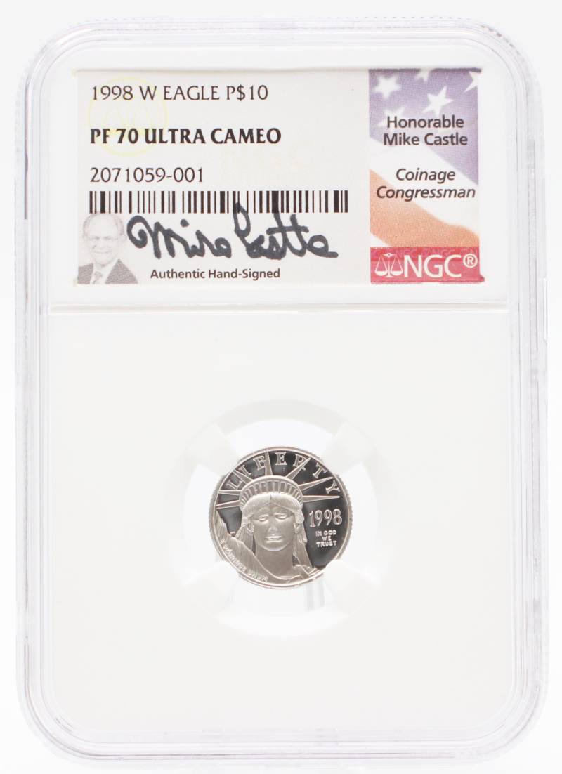 1998-W NGC PF70 $10 Platinum American Eagle