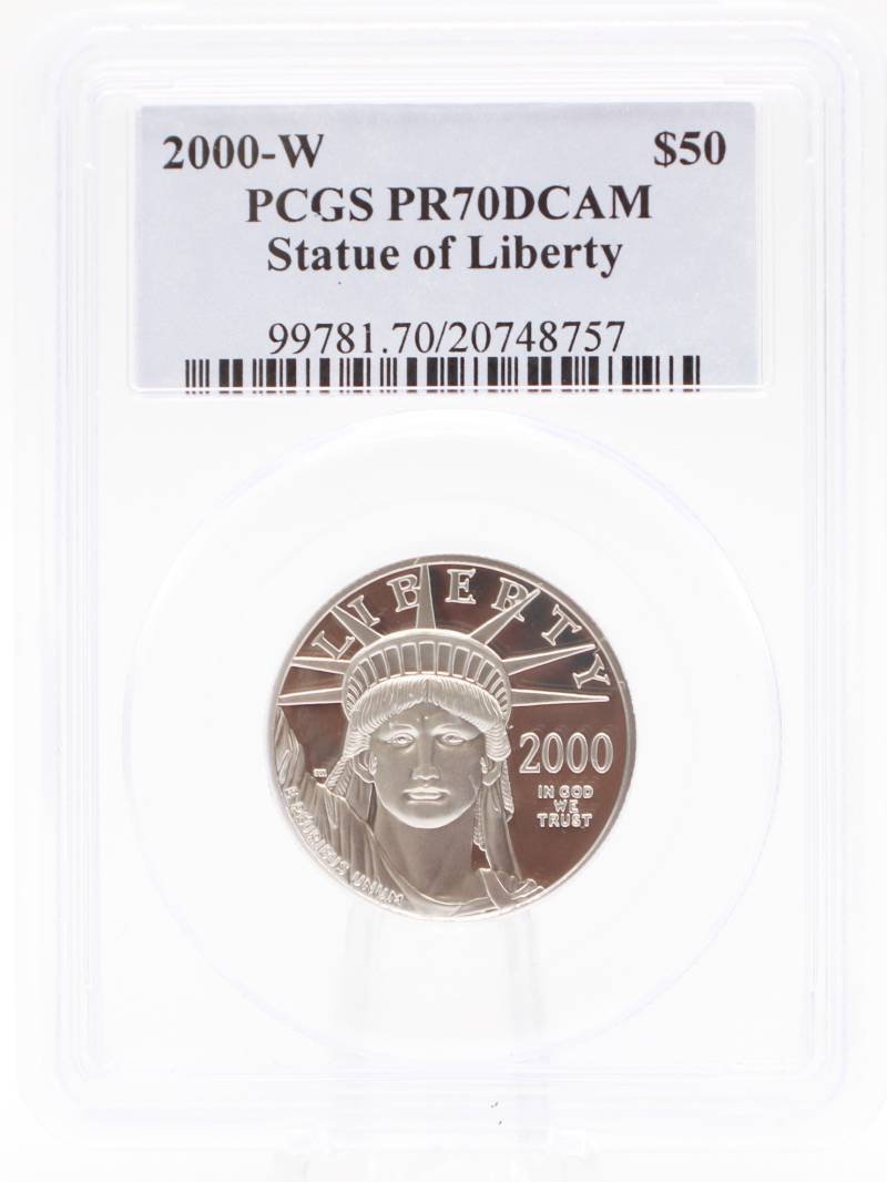 2000-W PCGS PF70 $50 Platinum American Eagle