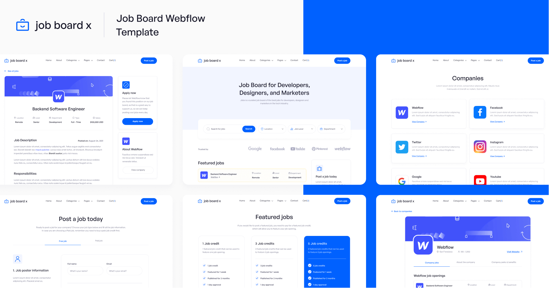 Checkout (PayPal) - Job Board X - Webflow Ecommerce website template
