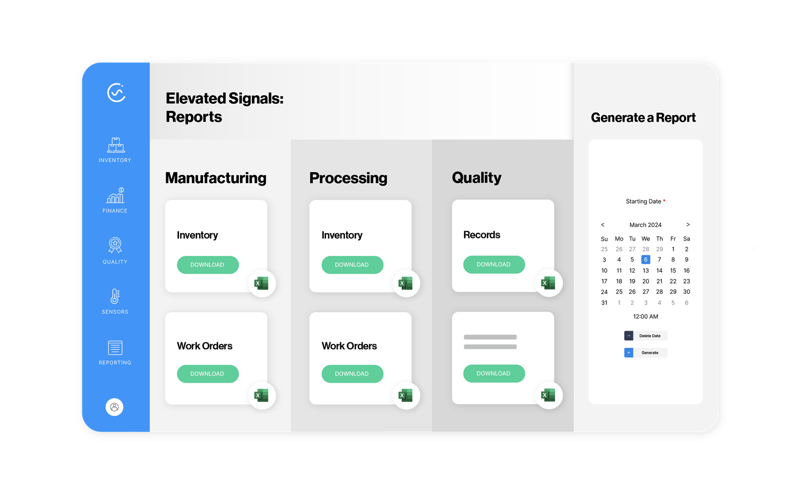 Elevated Signals | Manufacturing Software