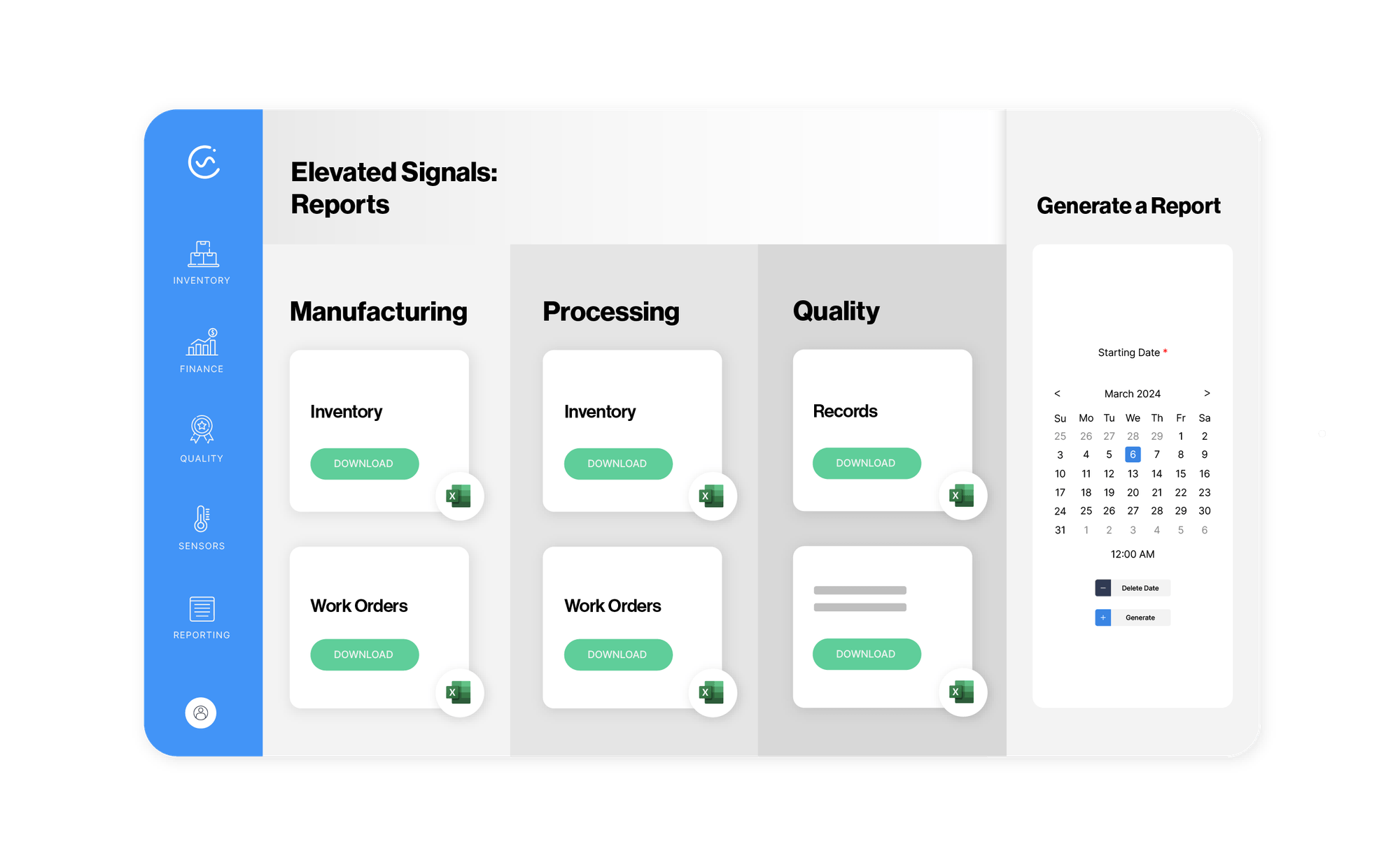 Elevated Signals | Manufacturing Software