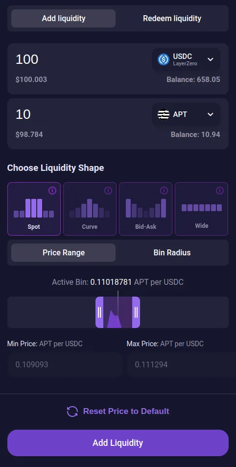 Breaking news - try concentrated liquidity on Liquidswap