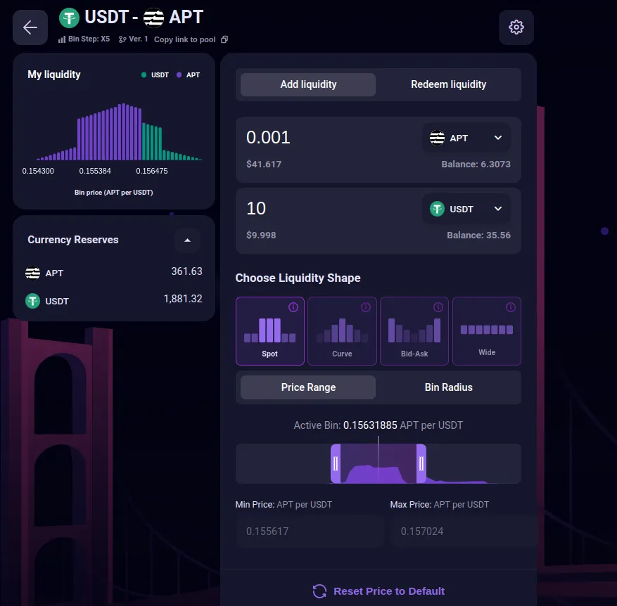 Breaking news - try concentrated liquidity on Liquidswap