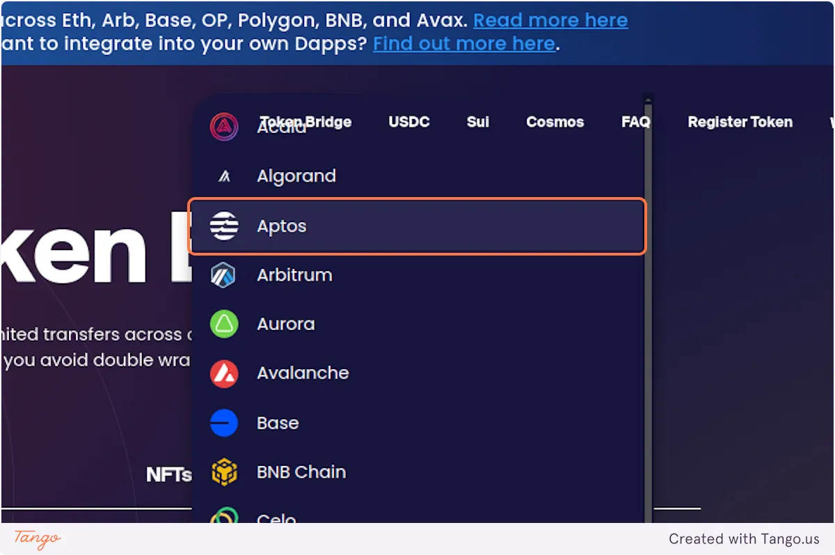 How to bridge doodoo from Solana to Aptos using Portal Bridge