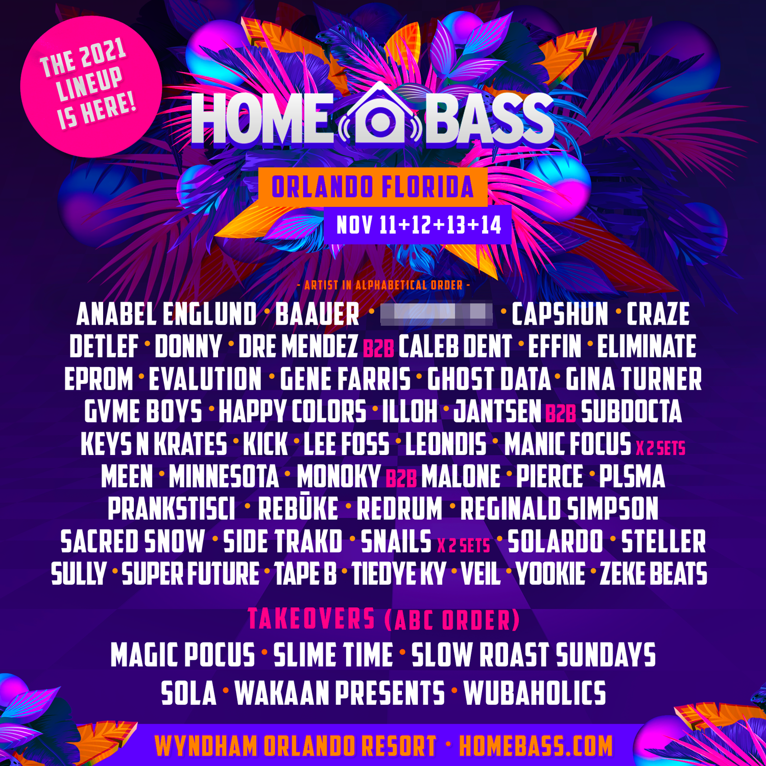 Orlando 2023 Lineup | Home Bass