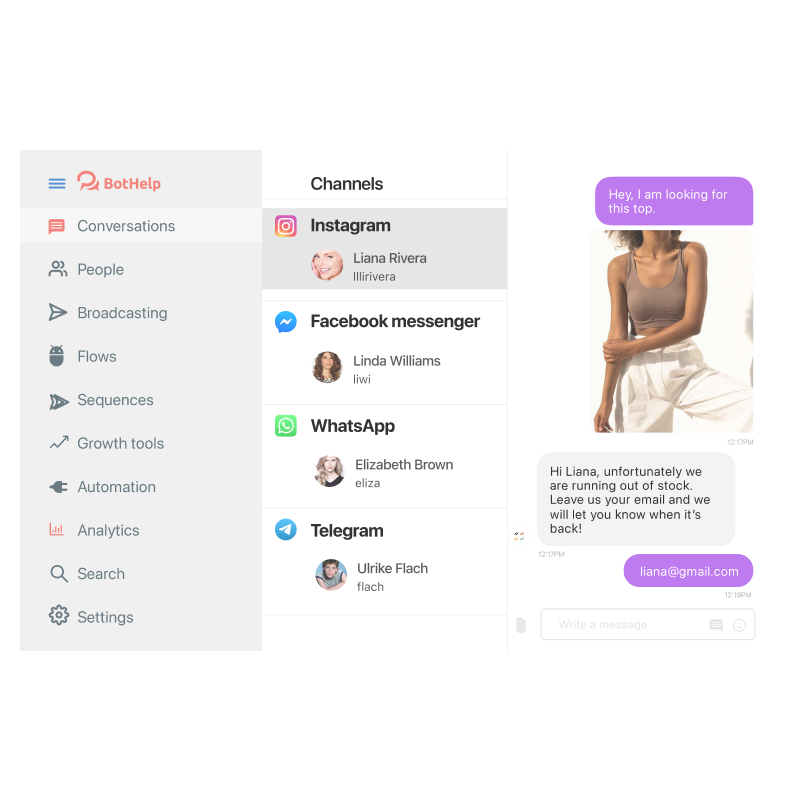 Instagram Chatbot and DM Automation Tool | BotHelp