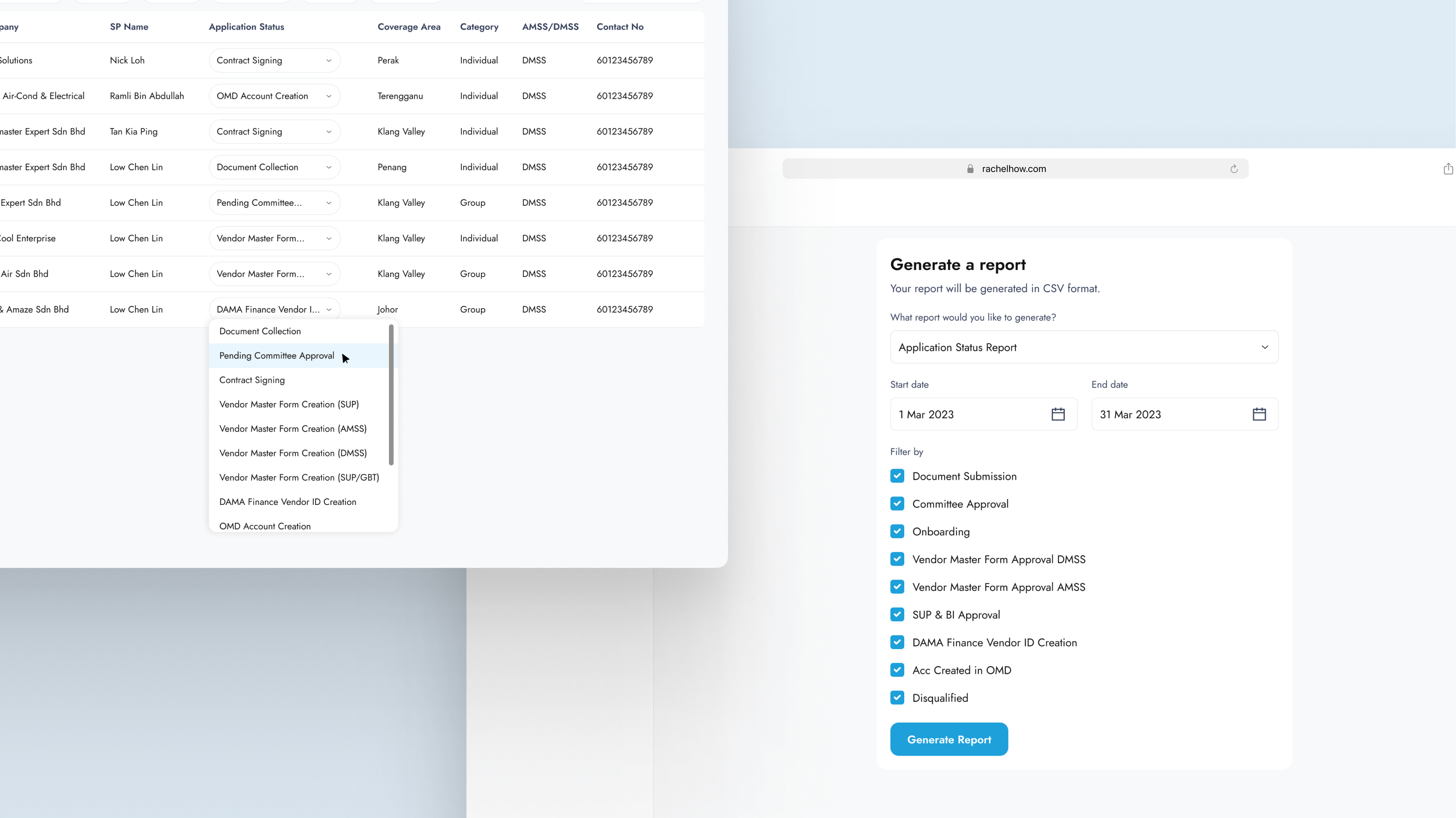 All-in-one system for managing Daikin's service providers. | Rachel How