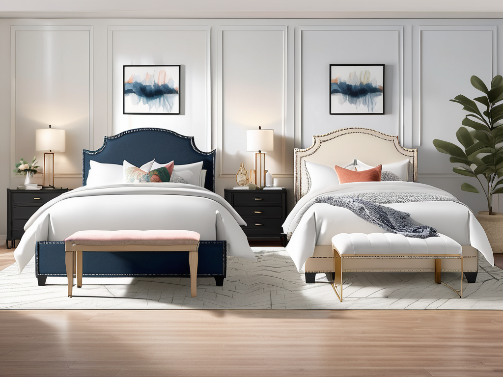 Comparing the Dorthy Upholstered Bed by Lark Manor and a Quagga Designs Bed Frame