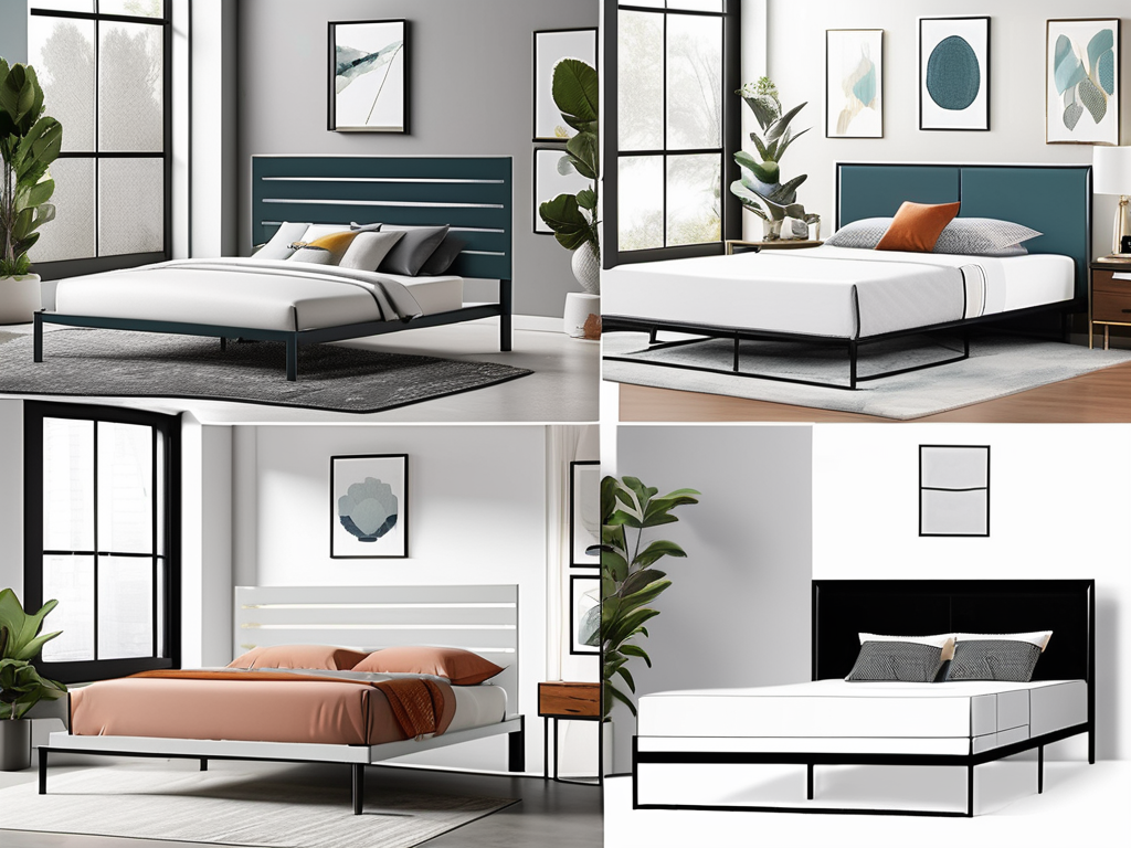 Comparing the McGovern Modern Metal Platform Bed with Headboard by ...