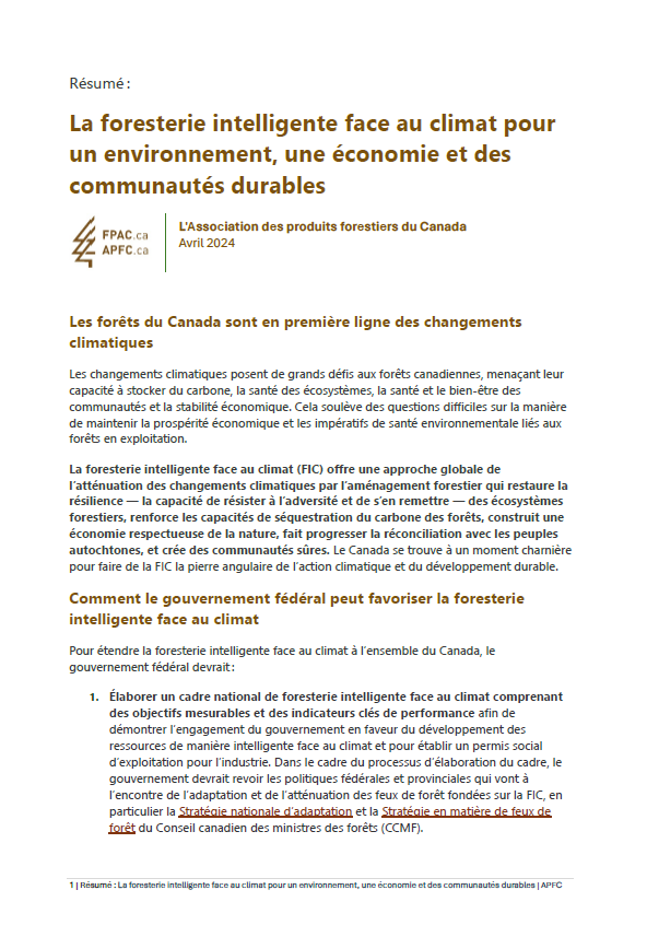 Executive Summary: Climate-Smart Forestry for a Sustainable Environment ...