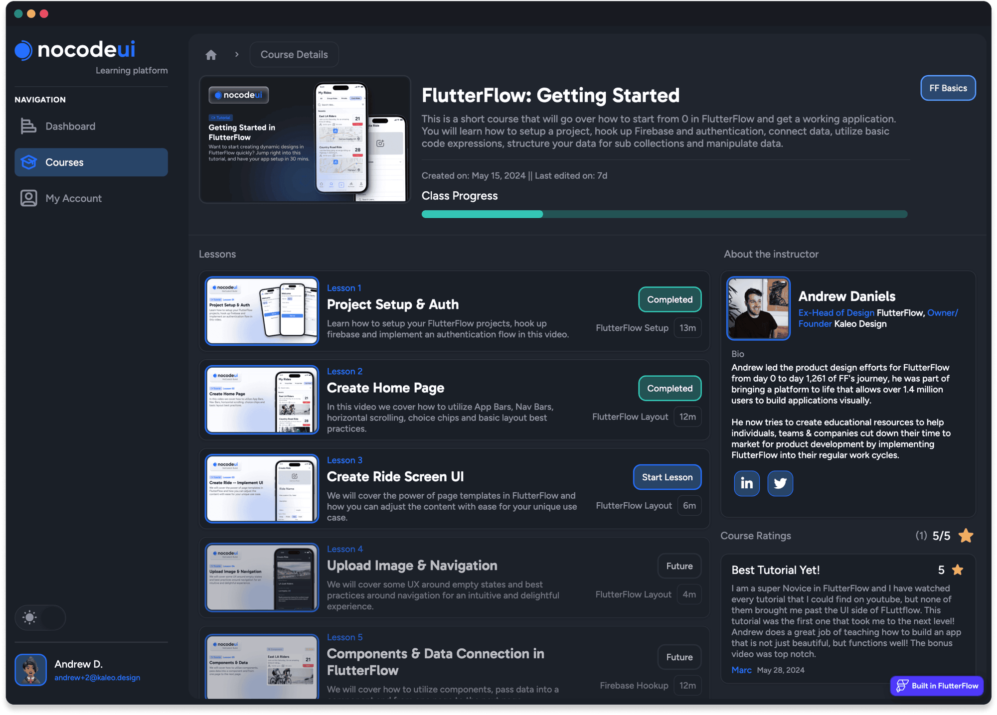 nocodeui || Learn FlutterFlow & Product Design