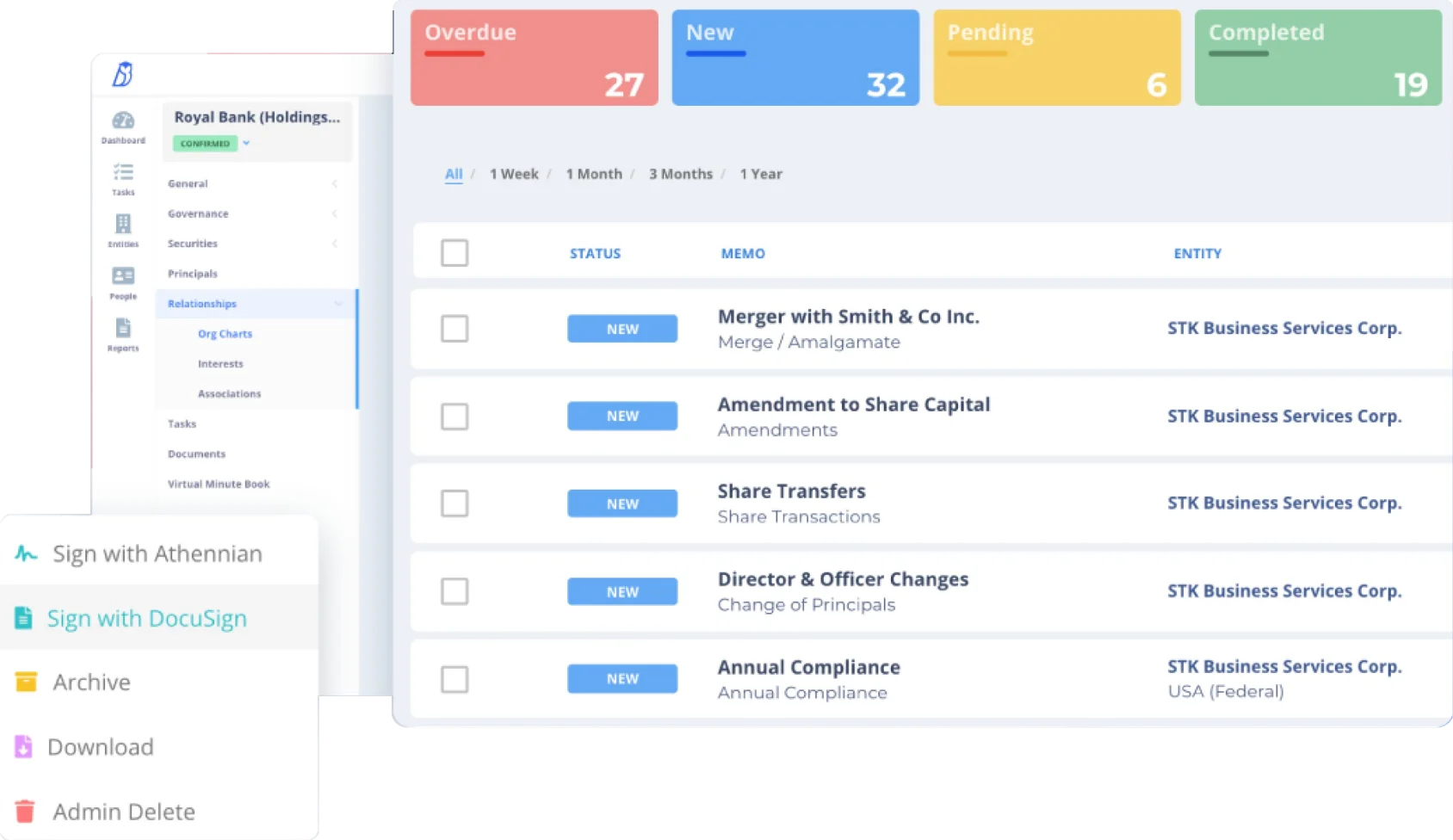 Entity Tracking Spreadsheet Template