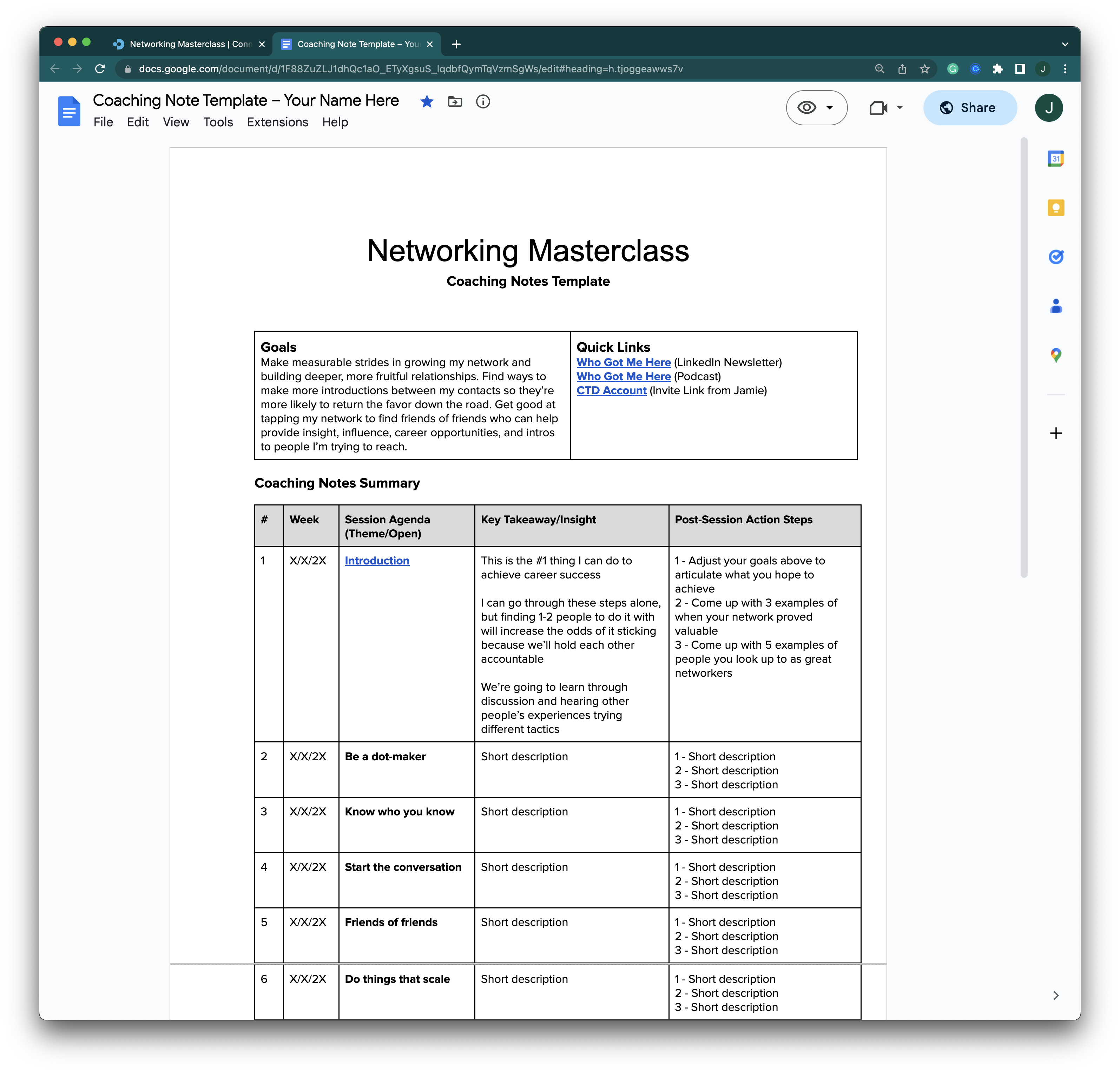 Networking Masterclass | Connect The Dots